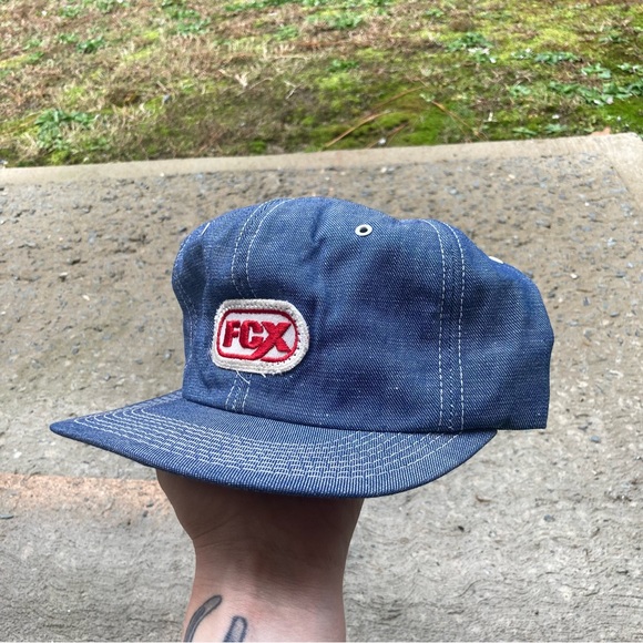 Accessories | Vintage Fcx Denim Snapback Trucker Hat Retro Jean Ball ...